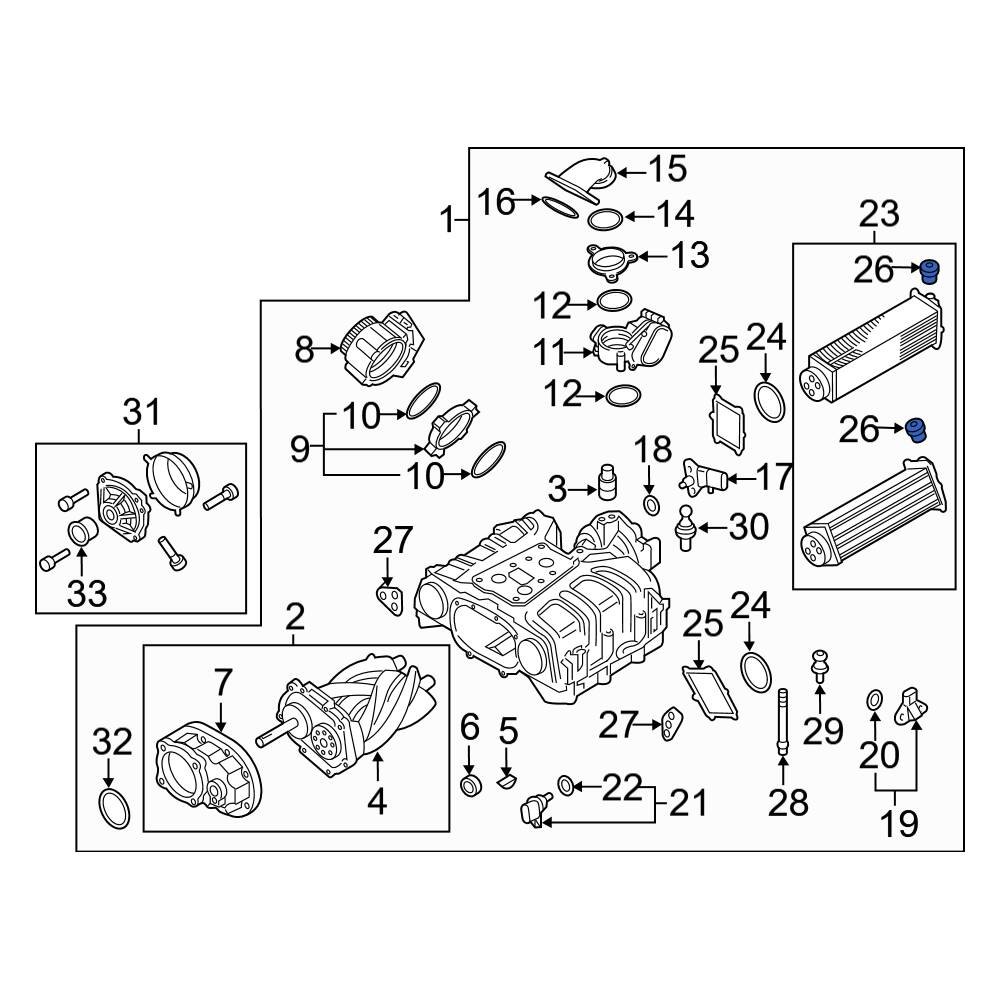 Audi OE 06E127535B - Intercooler Drain Plug