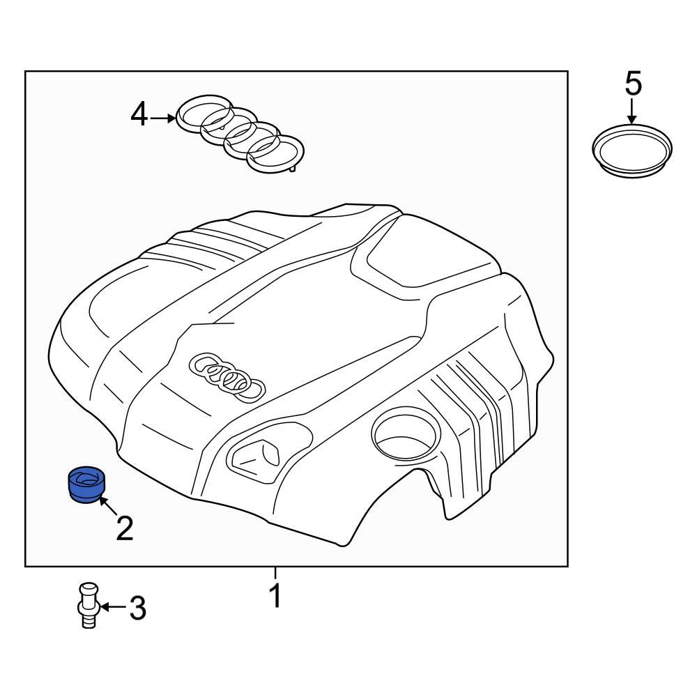Audi OE 07C103226 - Front Engine Cover Grommet