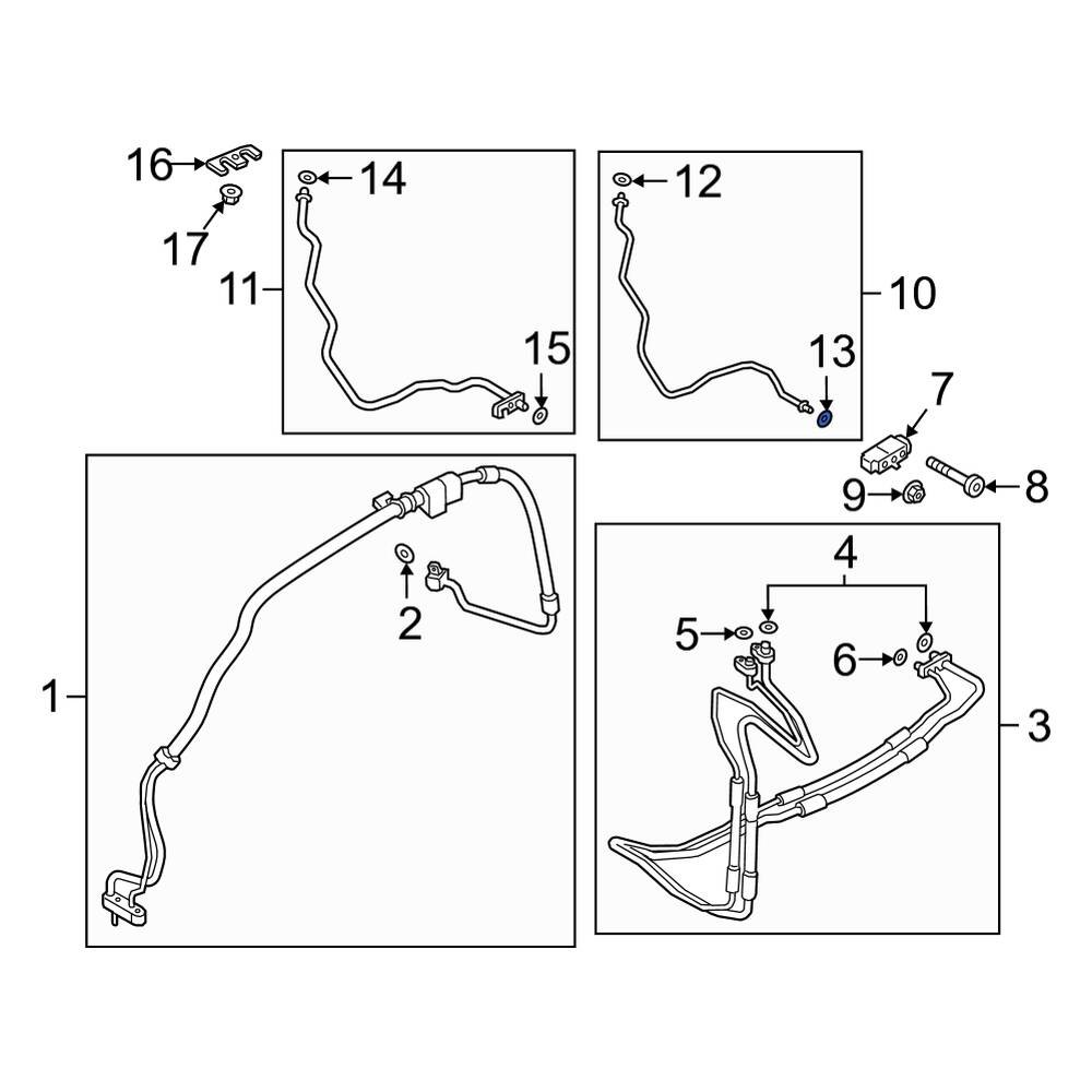 Audi OE 4D0260749B - Rear Upper A/C Refrigerant Line O-Ring