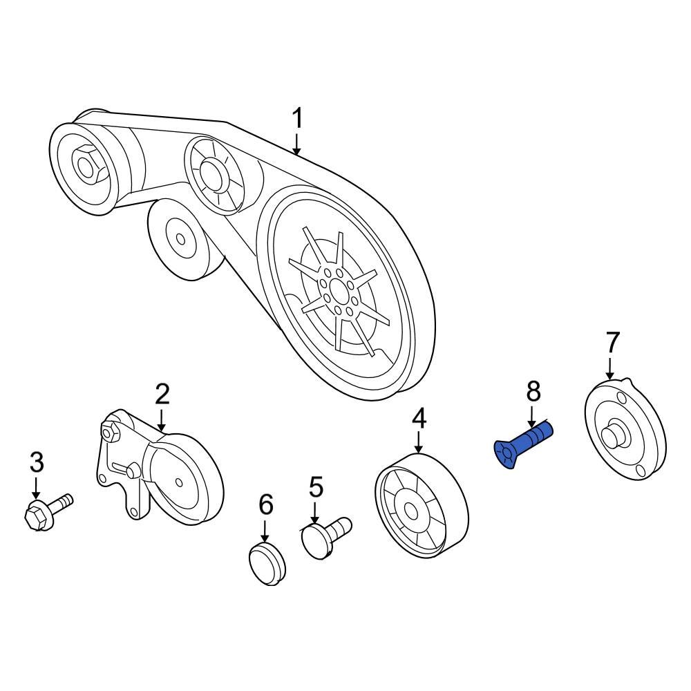 Audi OE WHT001100 - Belt Tensioner Pulley Bolt