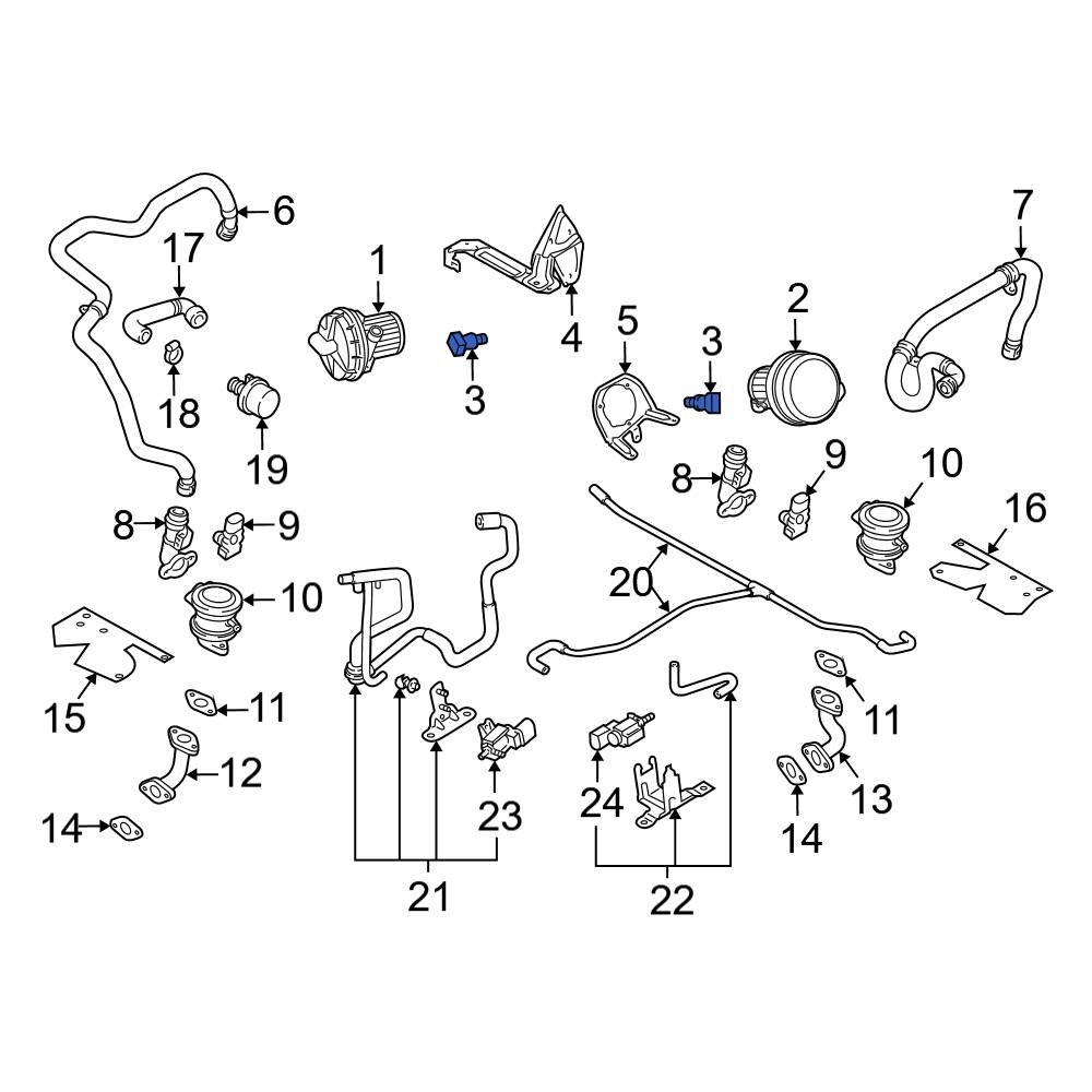 Audi OE 06A133567F - Secondary Air Injection Pump Insulator