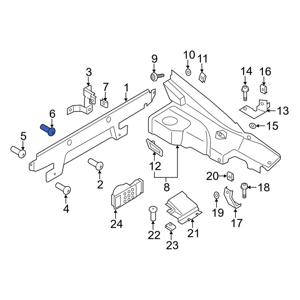 Audi OE 8D0805960 - Front Trunk Trim Panel Nut