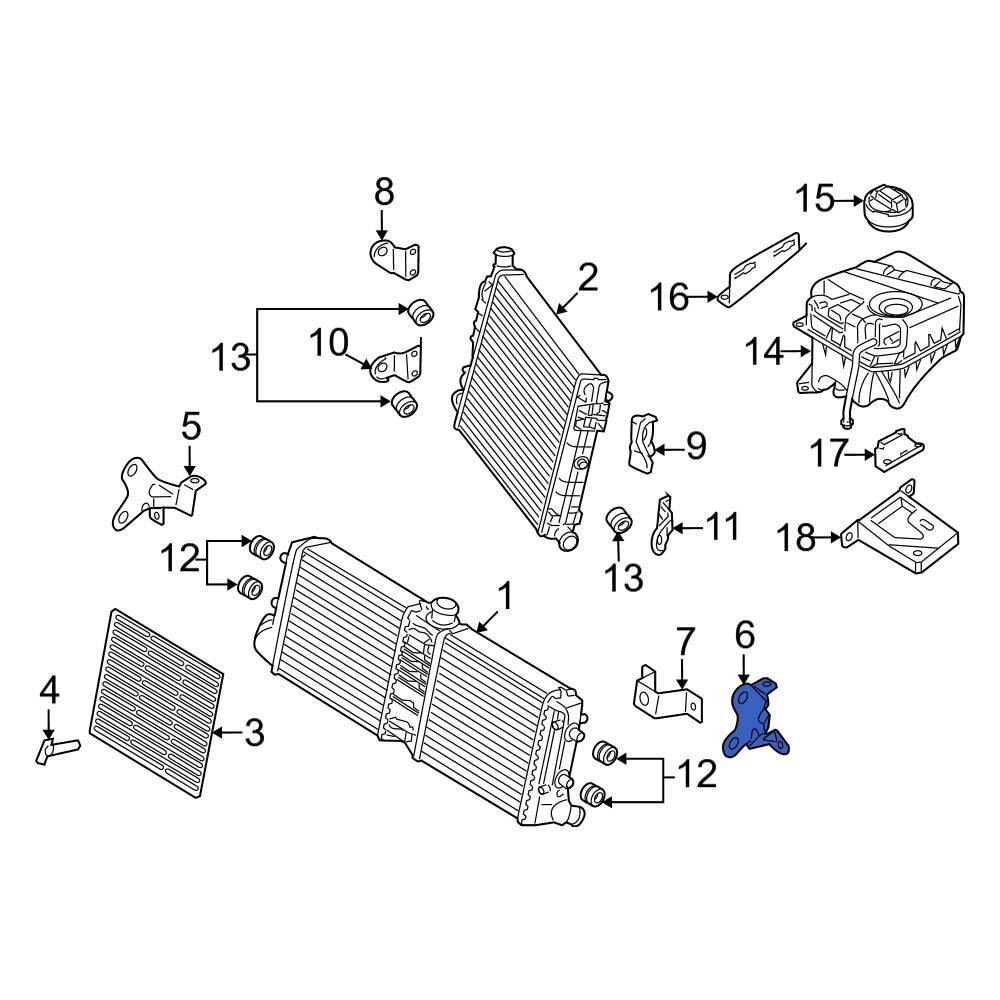 Audi OE 420121232C - Radiator Mount Bracket