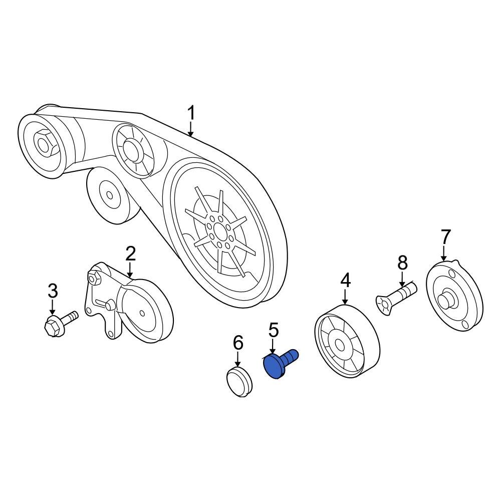 Audi OE WHT001100 - Belt Tensioner Pulley Bolt