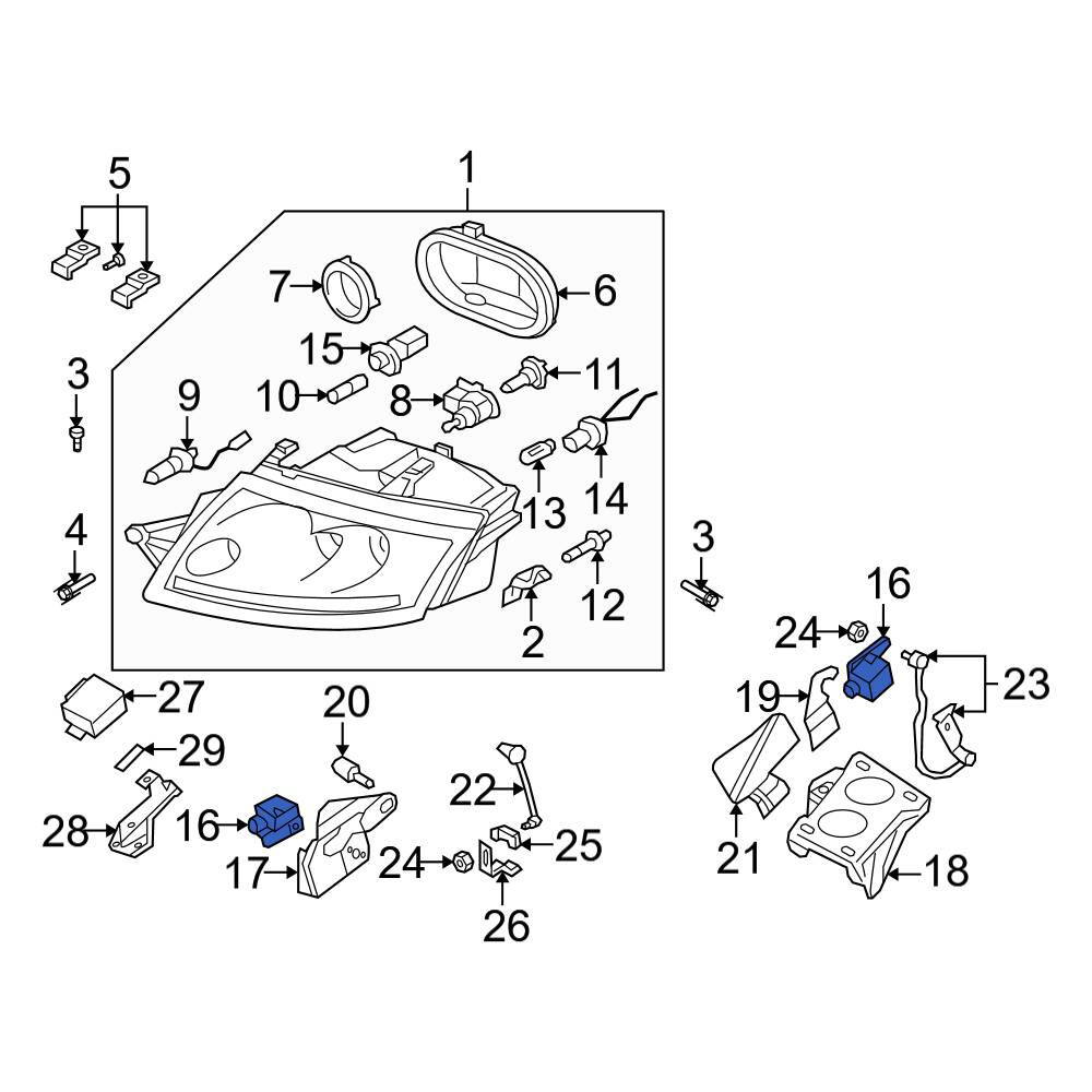 Audi OE 4B0907503A - Front Headlight Level Sensor