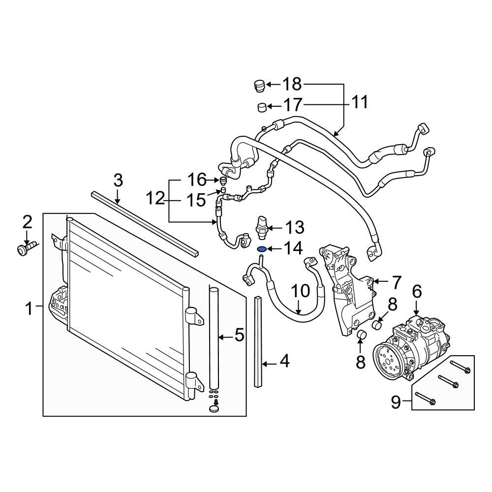 Audi OE 8E0260749 - A/C Refrigerant Line O-Ring