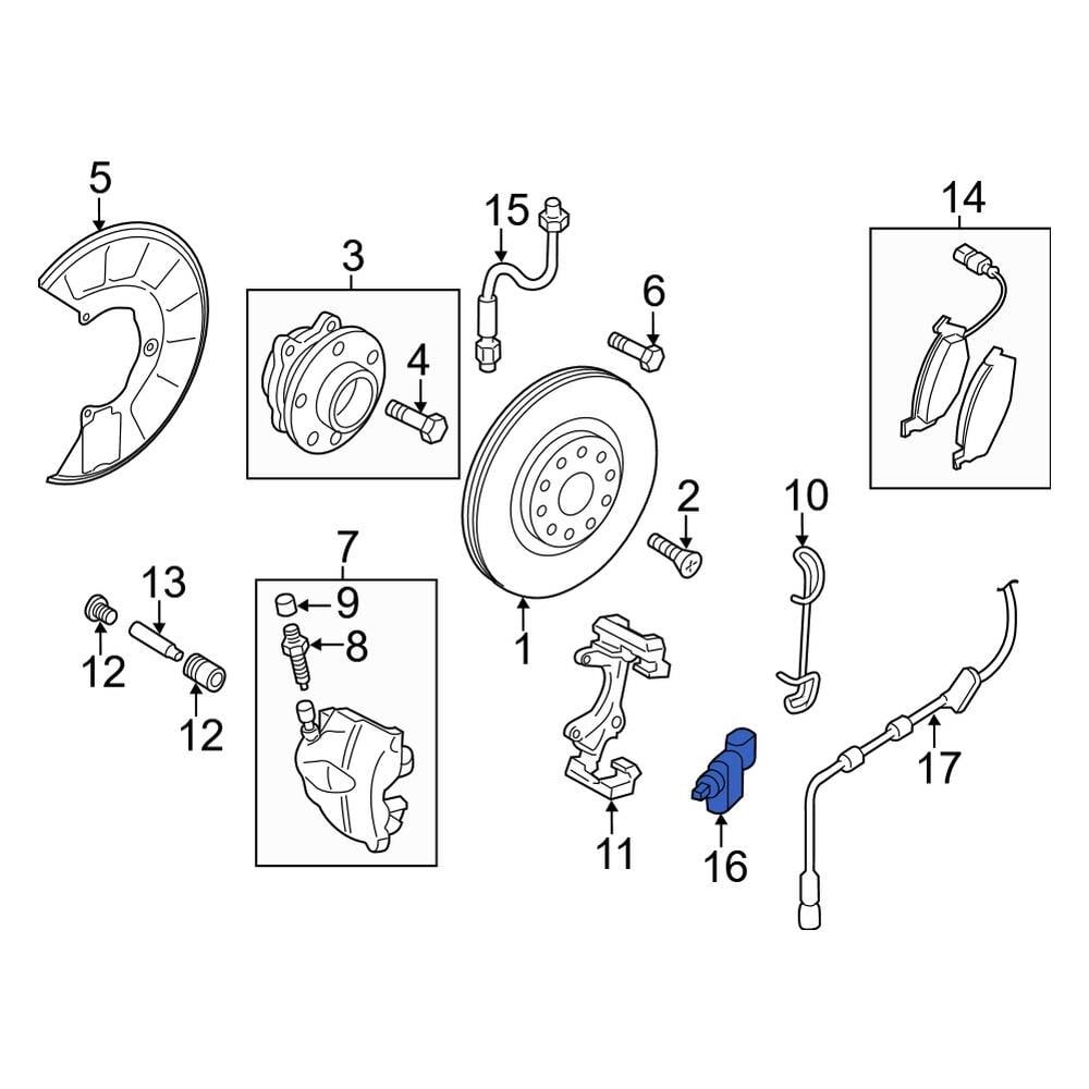 Audi OE WHT003856 - Rear Right ABS Wheel Speed Sensor