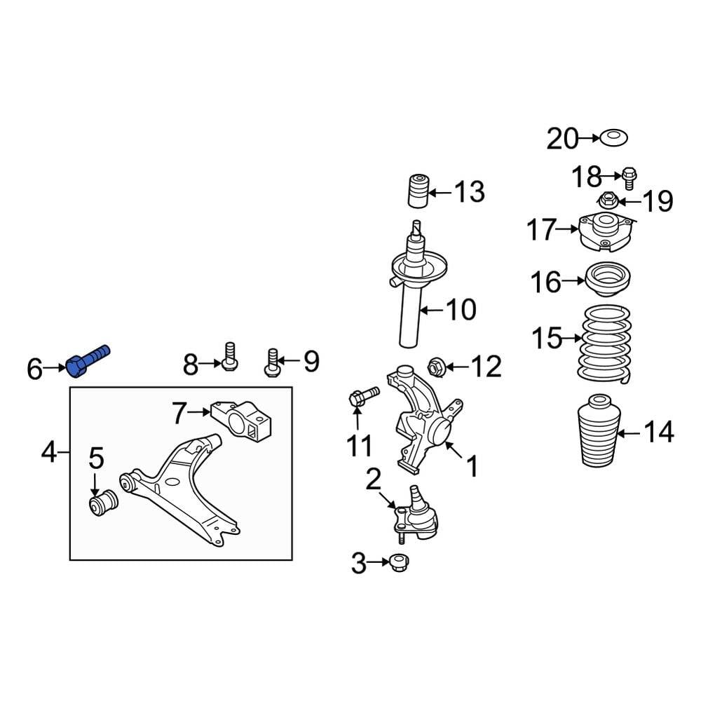 Audi OE WHT000228 - Rear Lower Suspension Control Arm Bolt