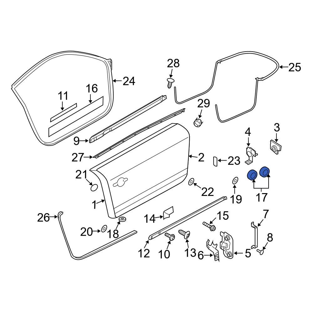Audi OE 431971908 - Door Shell Grommet