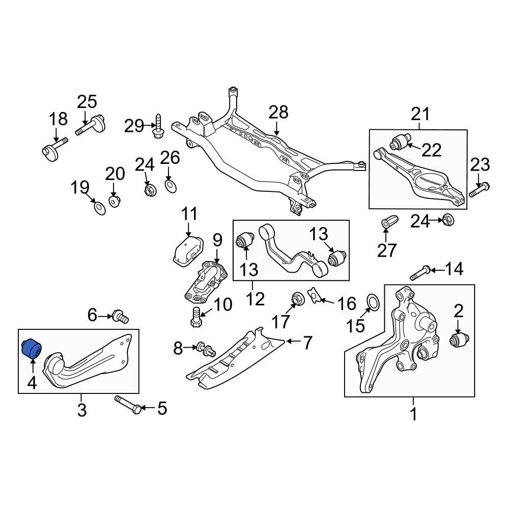 Audi OE 1K0505541D - Rear Suspension Trailing Arm Bushing