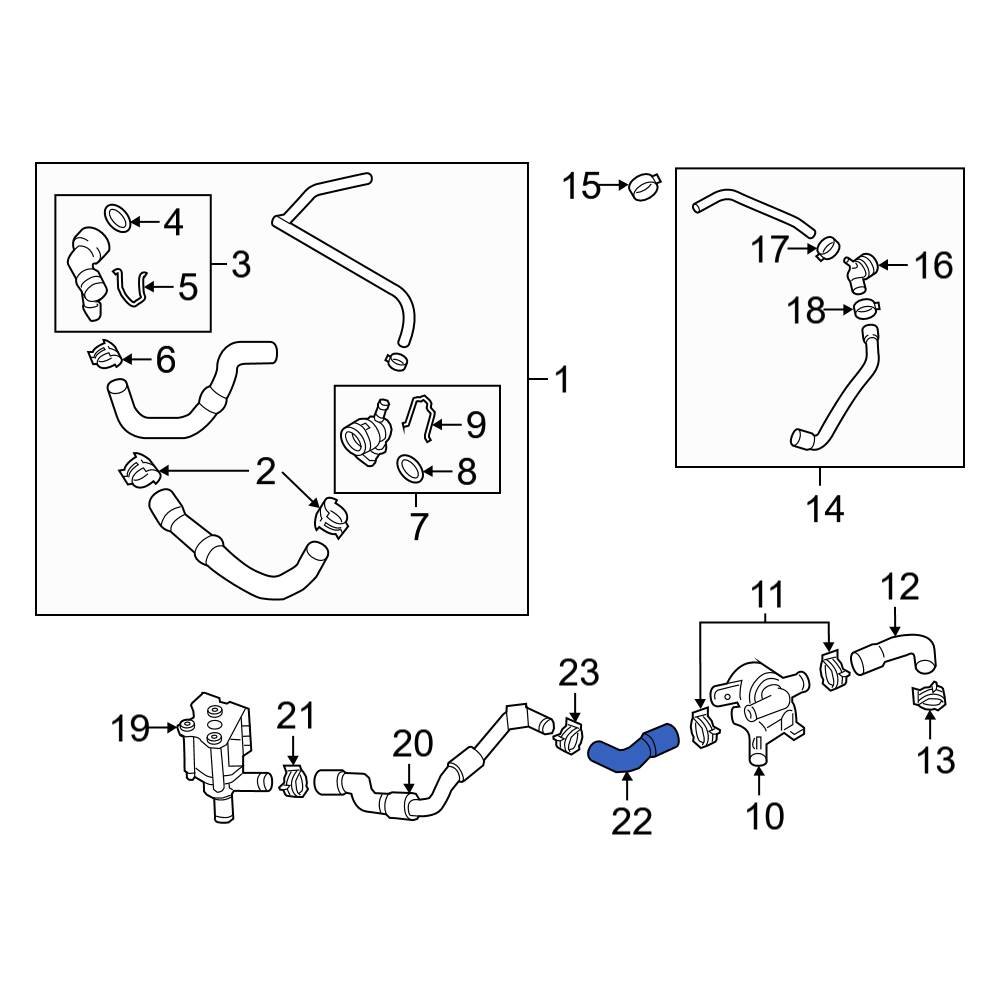 Audi OE 5Q0122101EA - Upper Radiator Coolant Hose