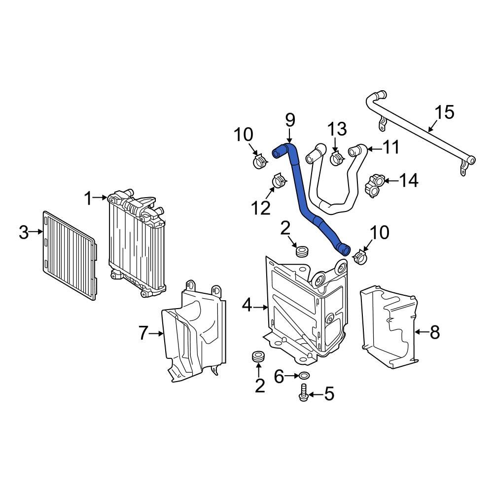 Audi OE 5Q0122101EA - Upper Radiator Coolant Hose