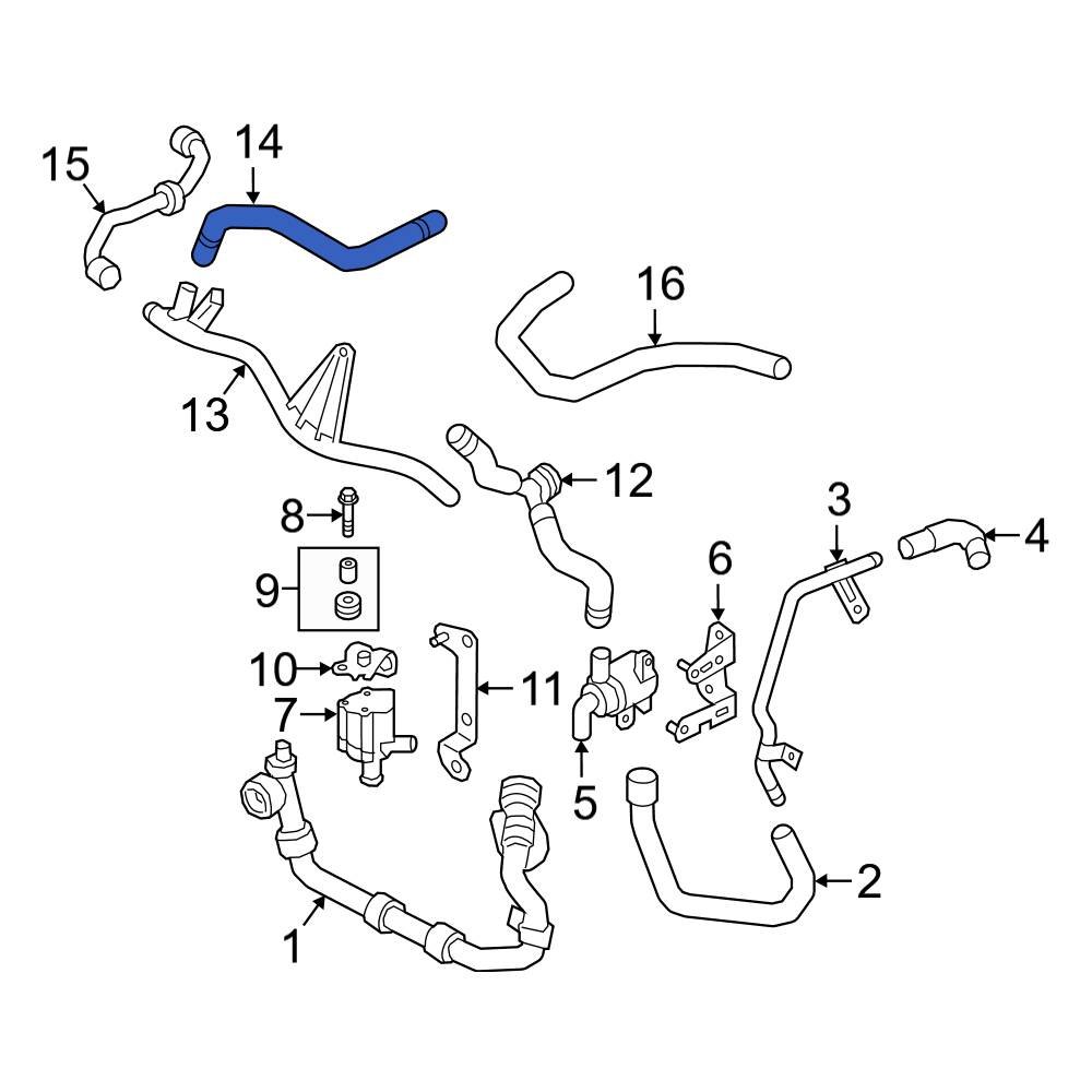 Audi OE 5Q0122051CT - Lower Radiator Coolant Hose