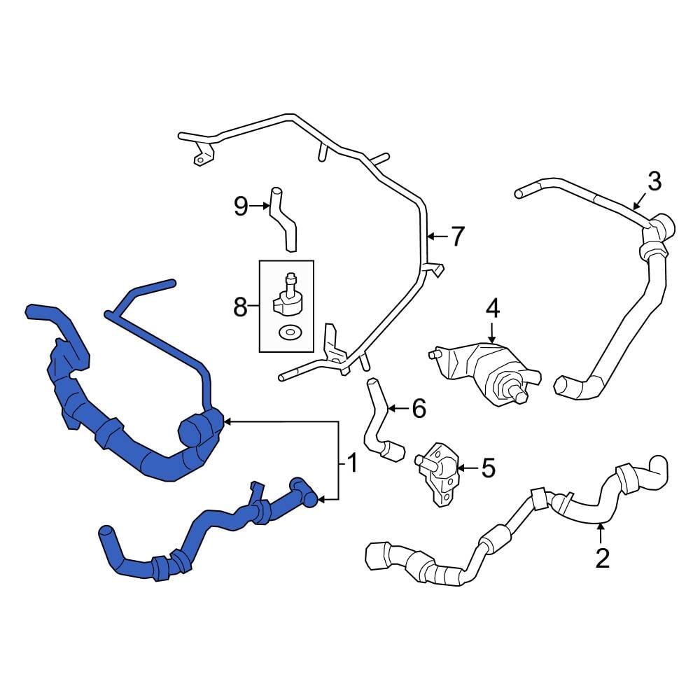 Audi OE 5Q0122051CT - Lower Radiator Coolant Hose