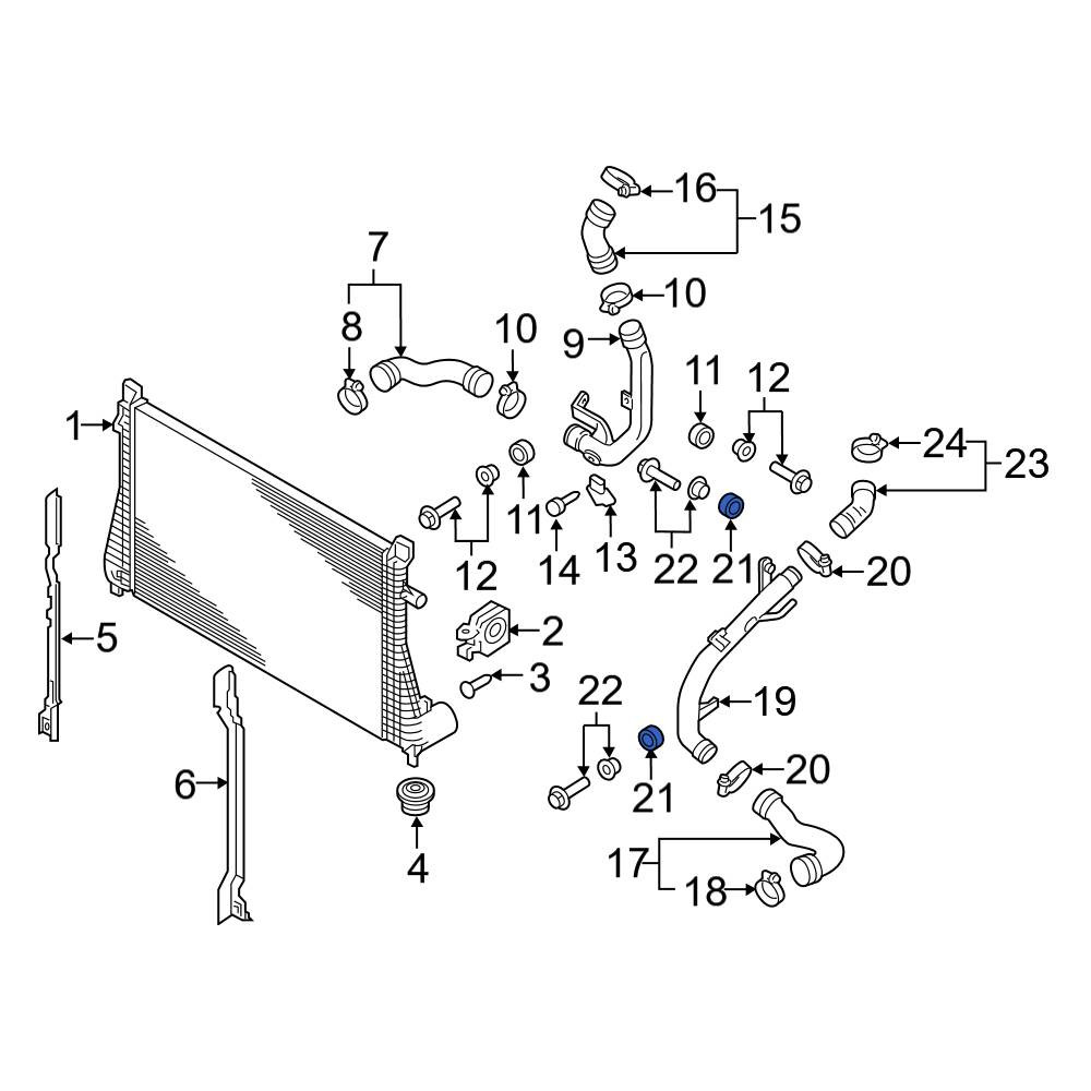 Audi OE 867129669 - Radiator Grommet