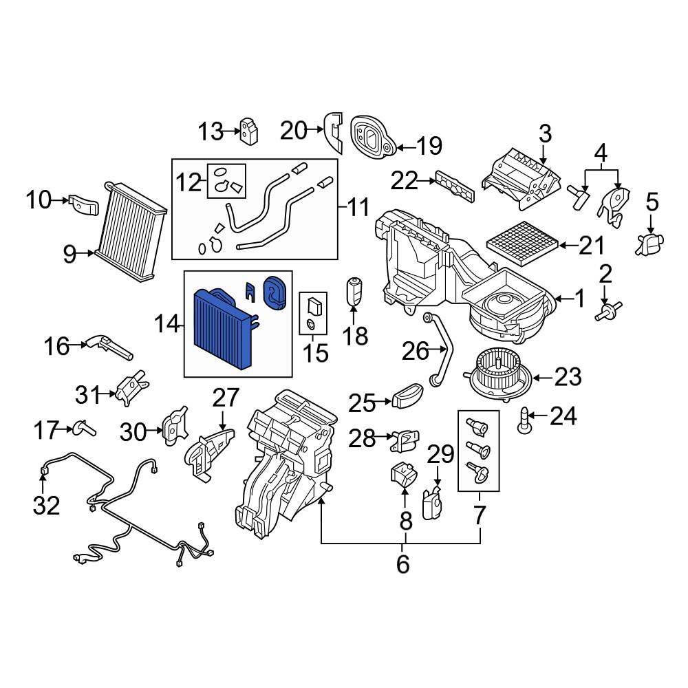 Audi OE 5Q1816100 - A/C Evaporator Core