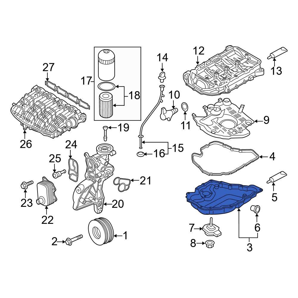 Audi OE 06K103600AE - Lower Engine Oil Pan