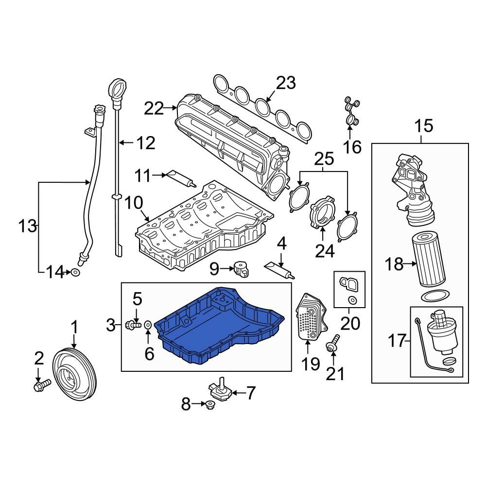 Audi OE 06K103600AE - Lower Engine Oil Pan