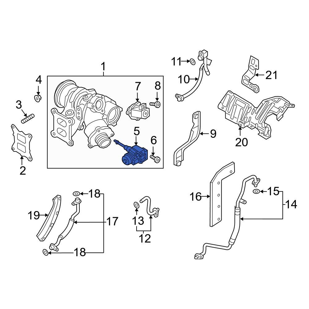 Audi OE 06K145614G - Turbocharger Wastegate Actuator