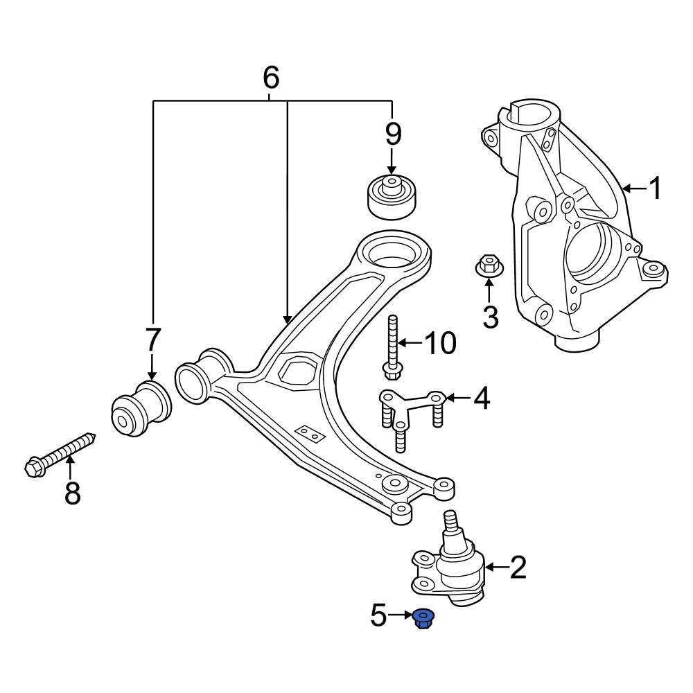 Audi OE WHT005538 - Outer Steering Tie Rod Nut