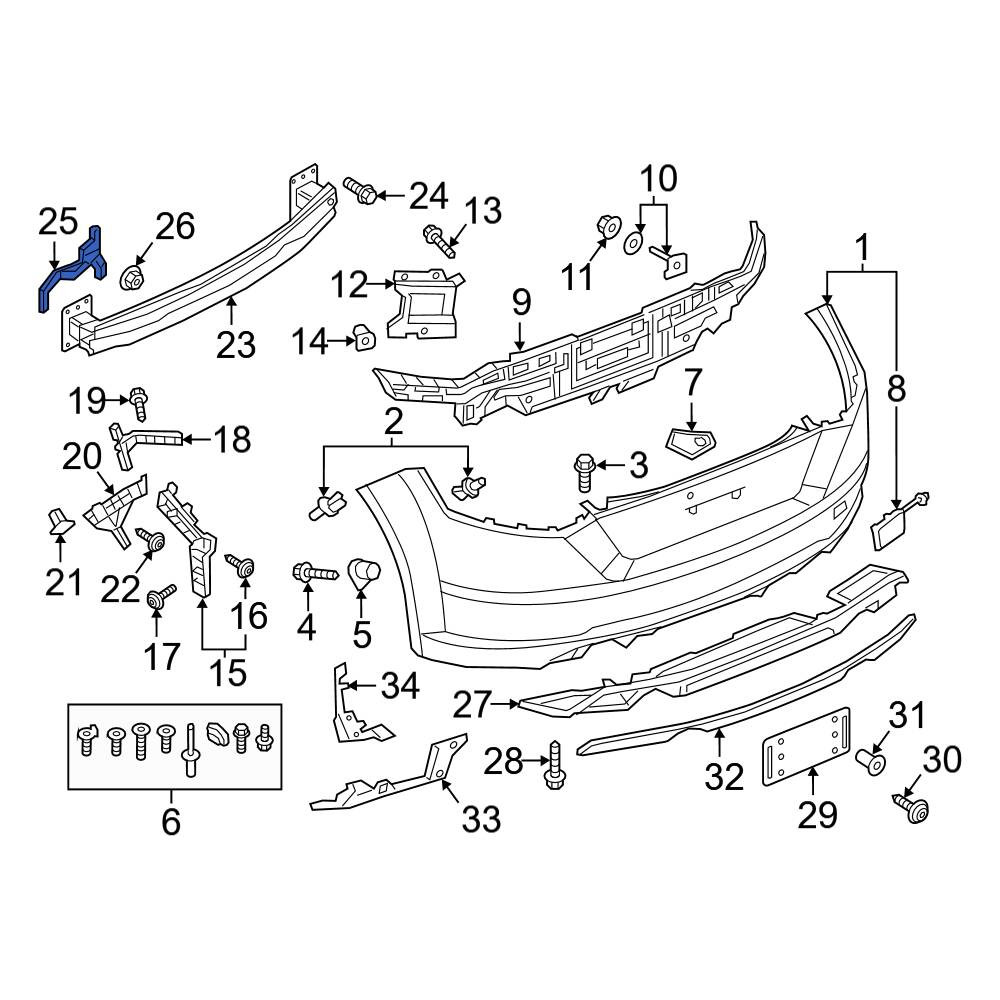 Audi OE 8S0807330 - Right Bumper Impact Bar Bracket