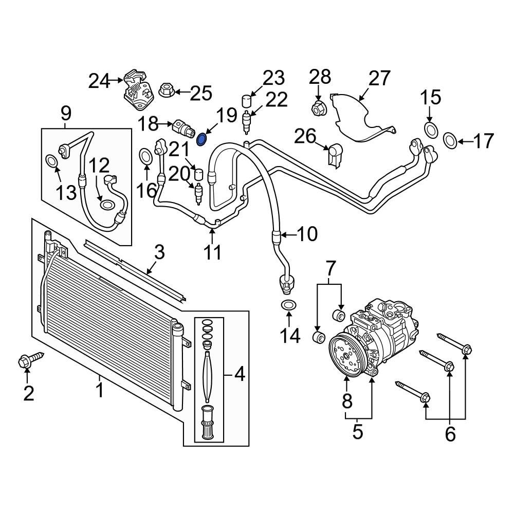 Audi OE 8E0260749 - A/C Refrigerant Line O-Ring