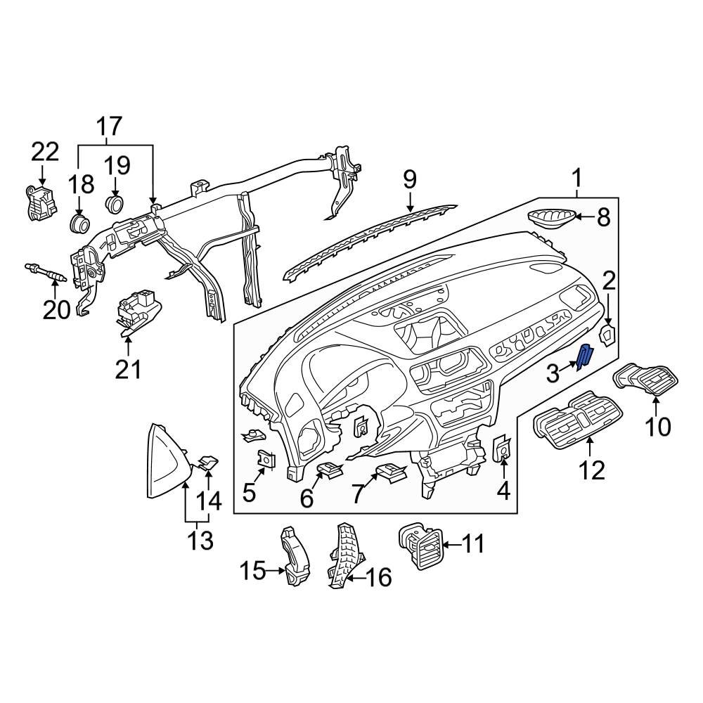 Audi OE 8T0853107 - Door Panel Insert Clip