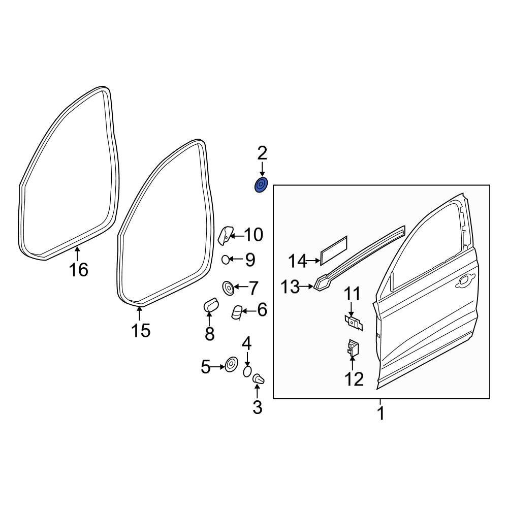 Audi OE 431971908 - Door Shell Grommet