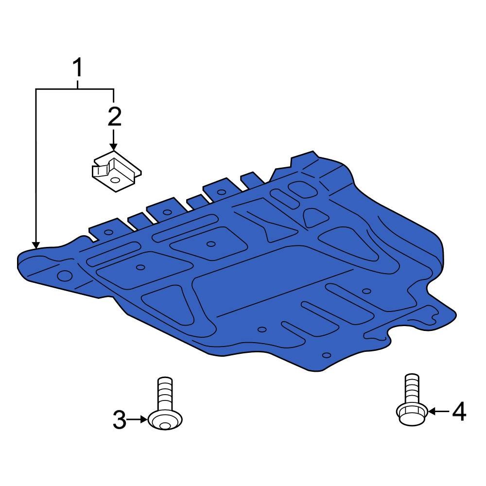 Audi OE 5QF825235C - Front Radiator Support Splash Shield