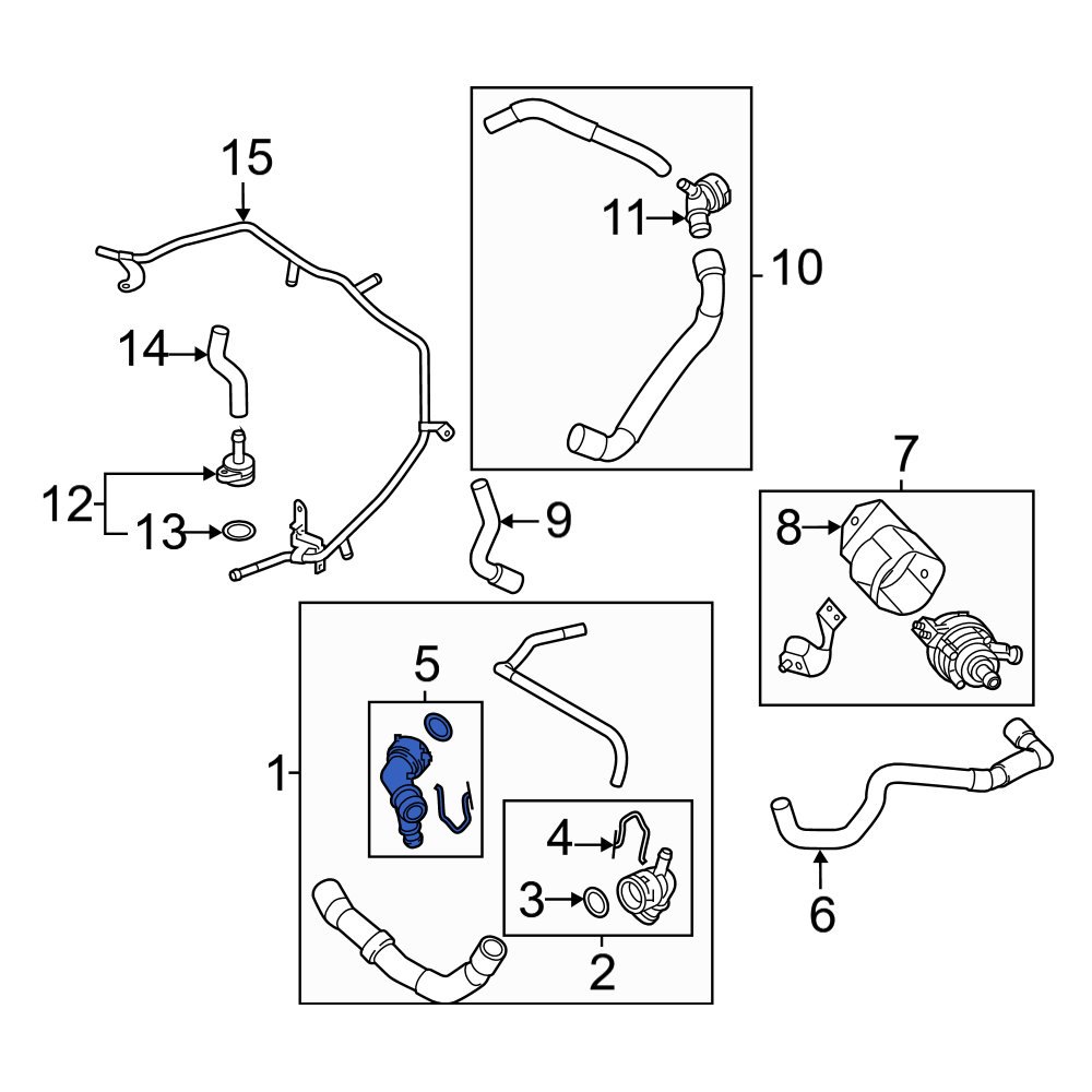 Audi OE 2Q0122291K - Radiator Coolant Hose Adapter