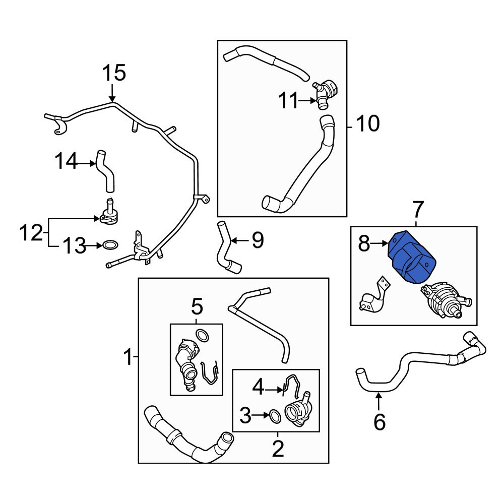 Audi OE 06K121049A - Engine Coolant Bypass Hose