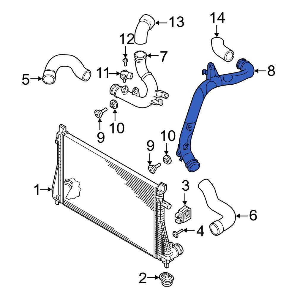 Audi OE 5Q0145840B - Intercooler Pipe