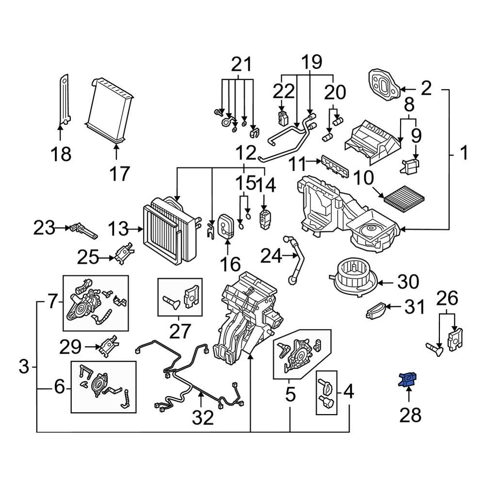 Audi OE 2Q0907511F - HVAC Defrost Mode Door Actuator