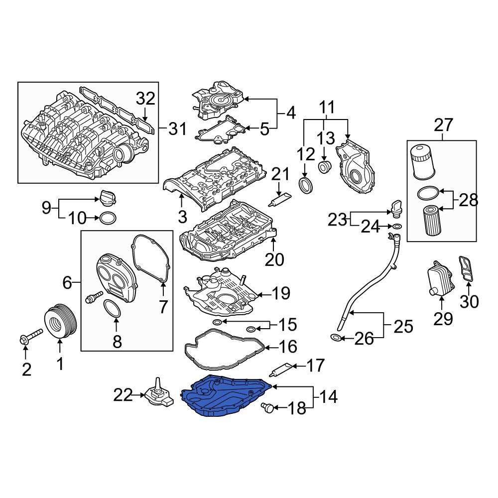 Audi OE 06K103600AE - Lower Engine Oil Pan