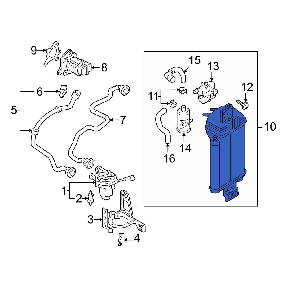 Audi OE 3QF201797A - Vapor Canister
