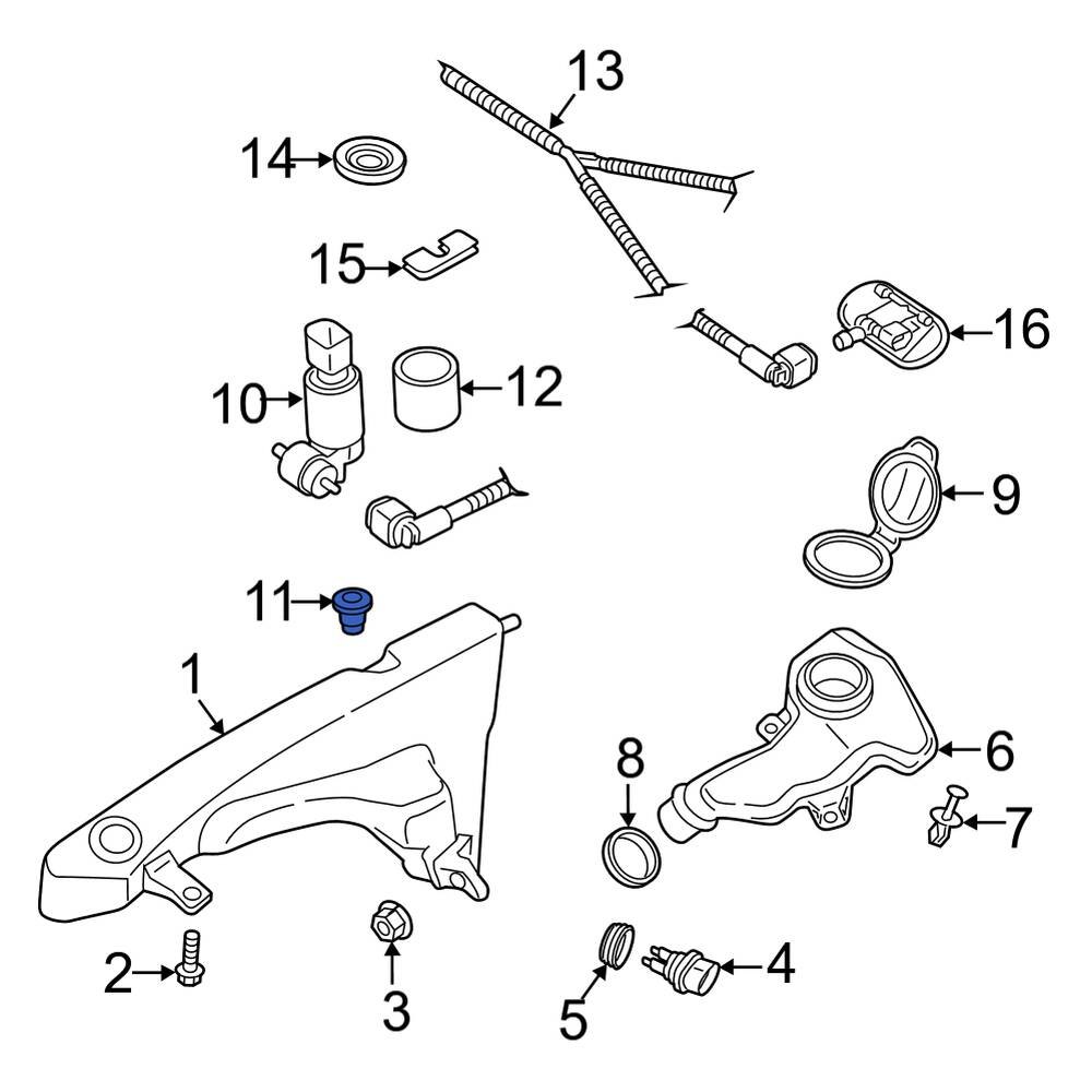 Audi OE 4N0955465 - Windshield Washer Pump Grommet