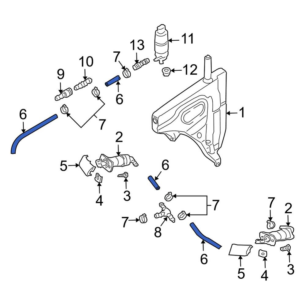 Audi OE 1J0955964F - Front Headlight Washer Hose