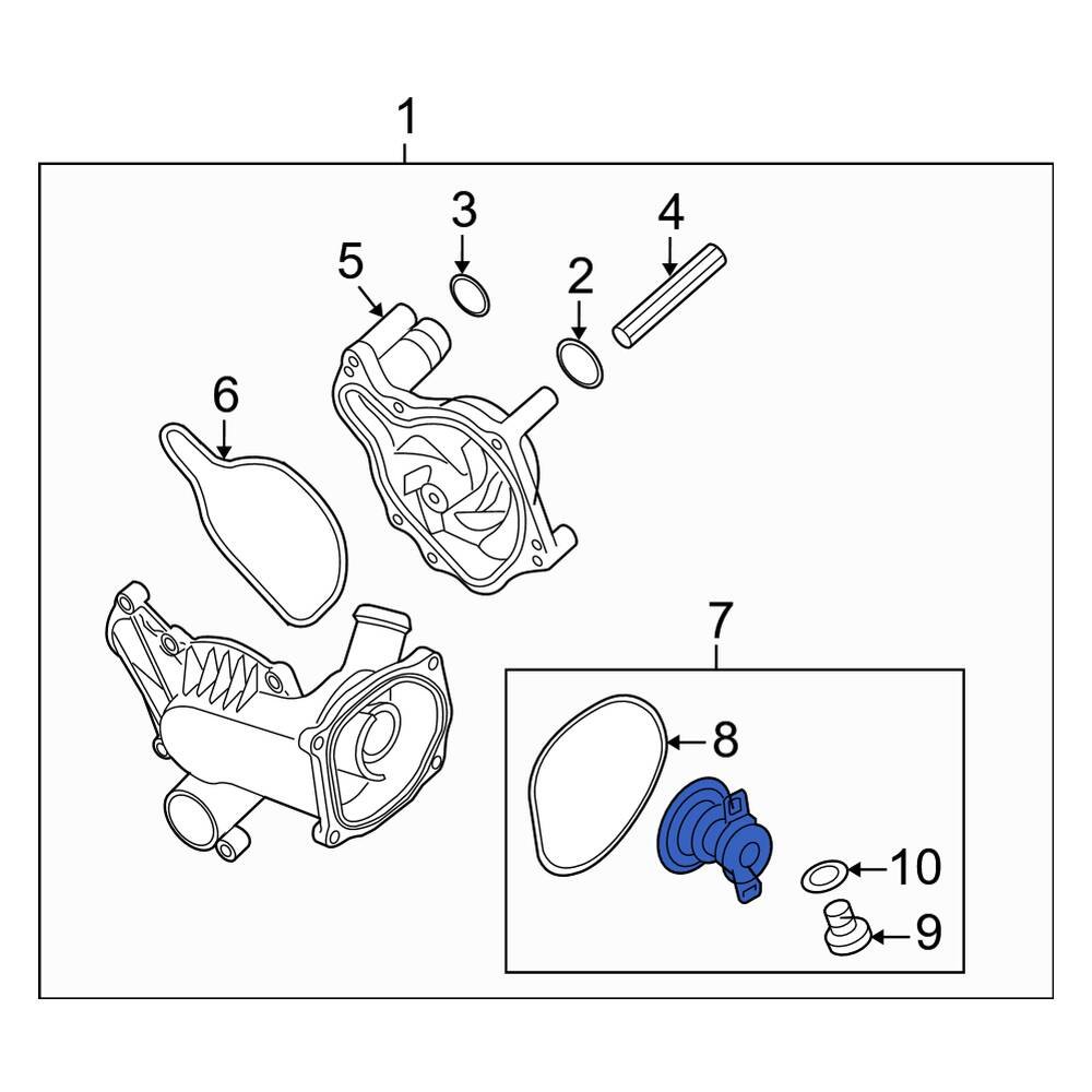 Audi OE 079121115BK - Engine Coolant Thermostat Kit