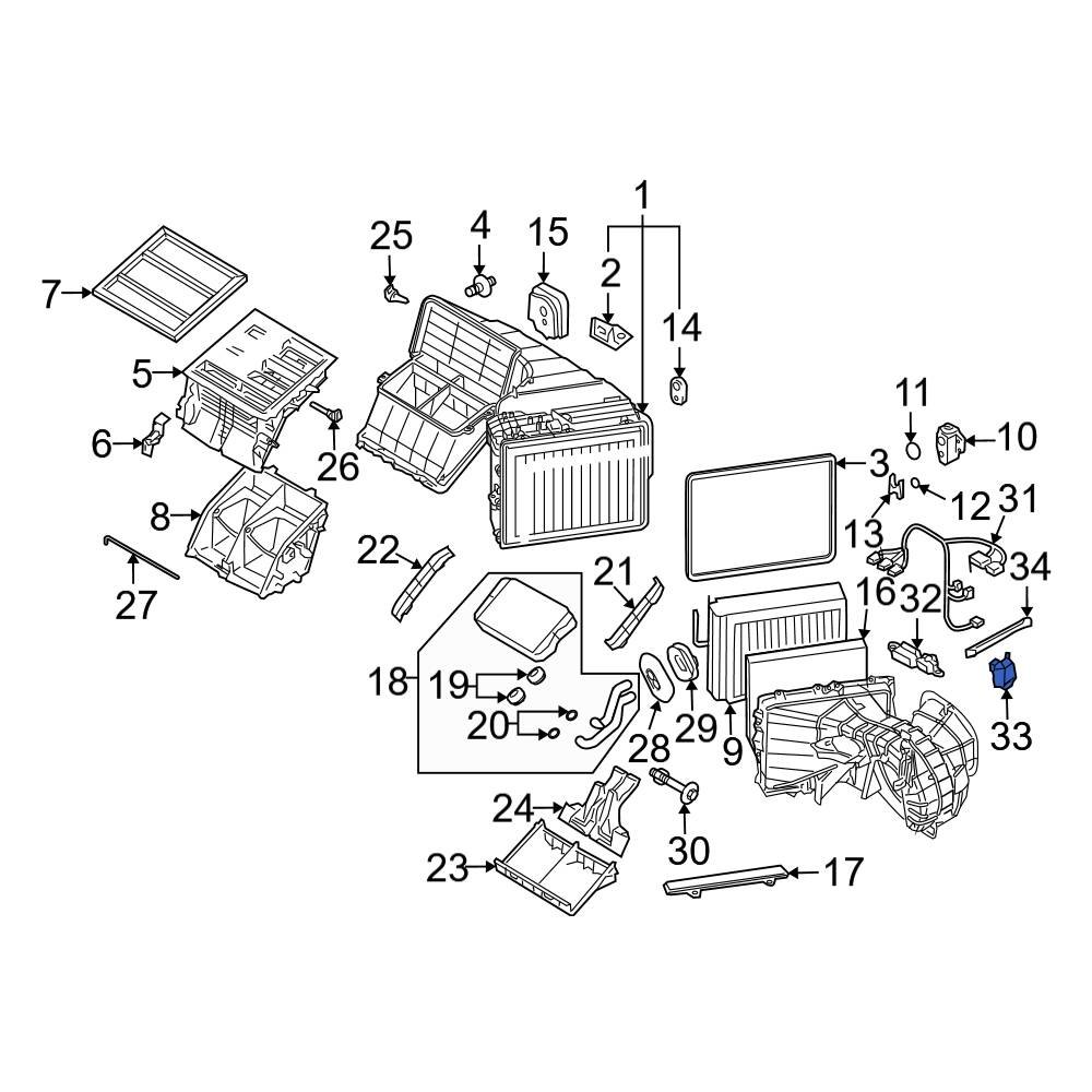 Audi OE 7L0907512H - Rear HVAC Air Inlet Door Actuator