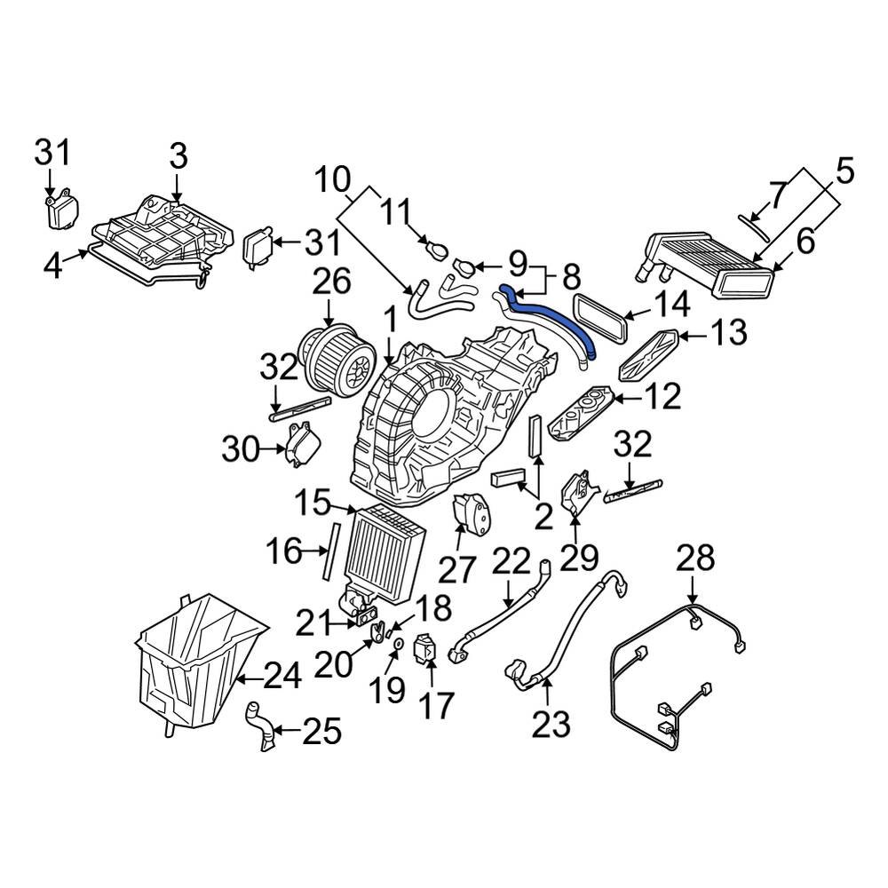 Audi OE 7L0815985 - Radiator Coolant Hose