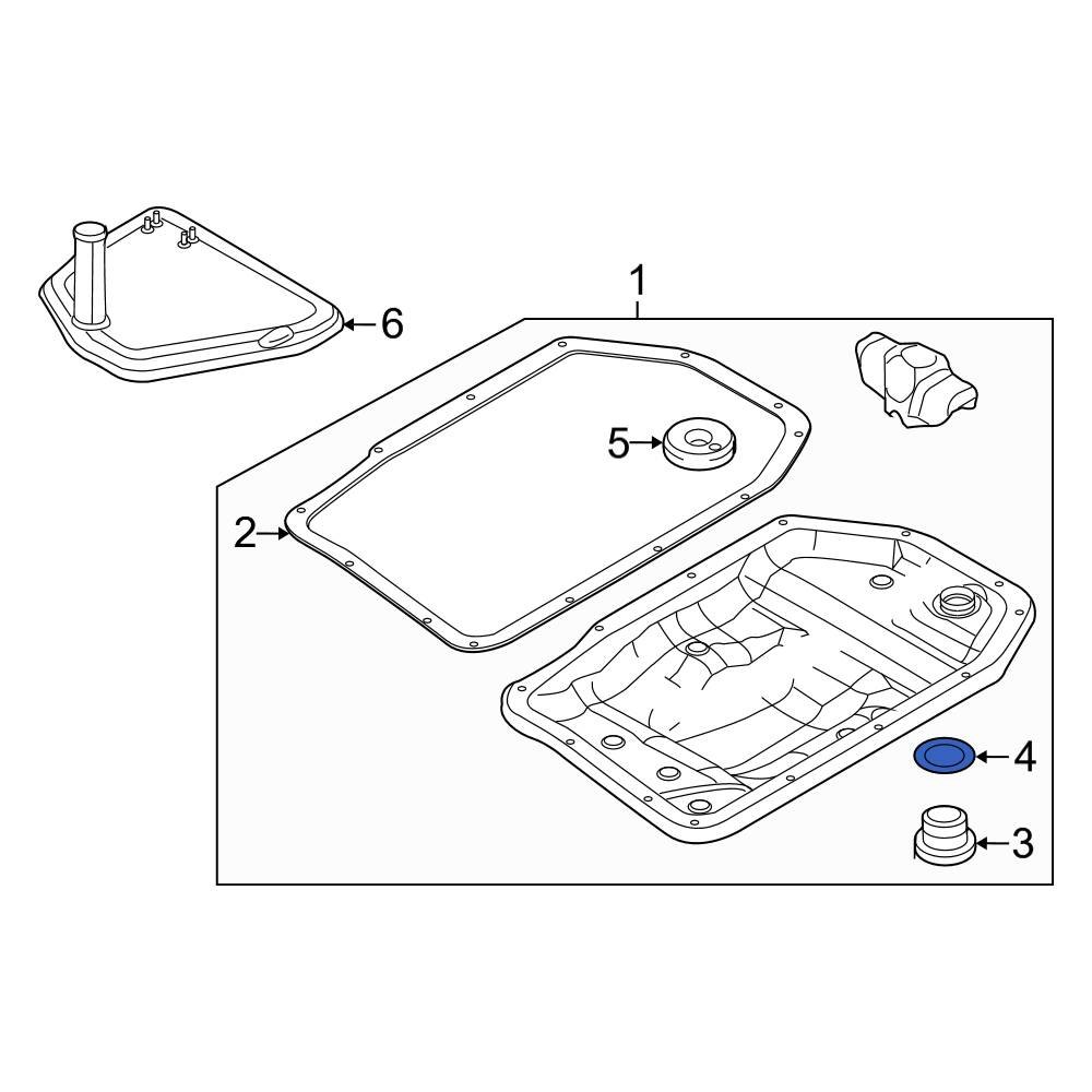 Audi OE 01V321379 - Automatic Transmission Drain Plug Washer