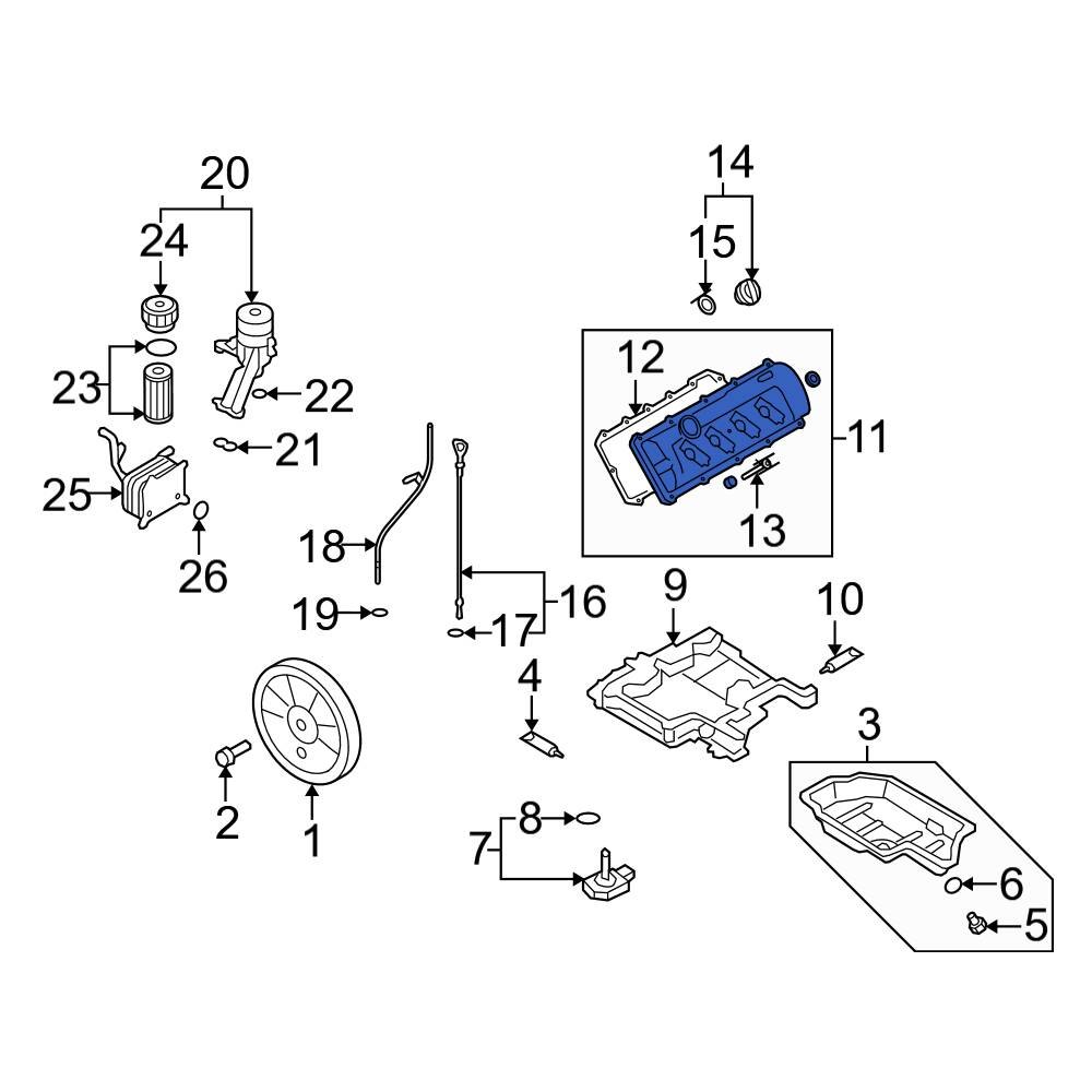 Audi OE 079103471AT - Left Engine Valve Cover