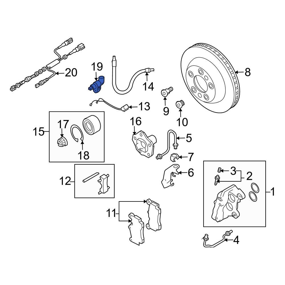 Audi OE WHT003857C - Rear Left ABS Wheel Speed Sensor