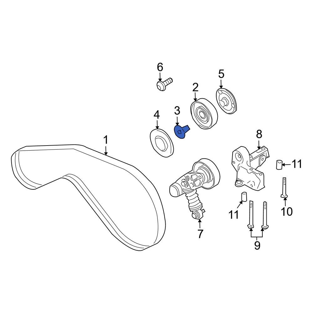 Audi OE WHT001100 - Belt Tensioner Pulley Bolt