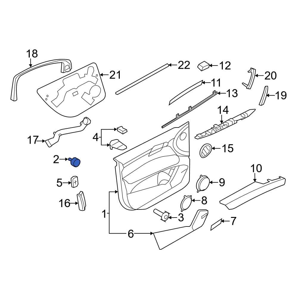 Audi OE 7L6868243 - Rear Door Interior Trim Panel Retainer