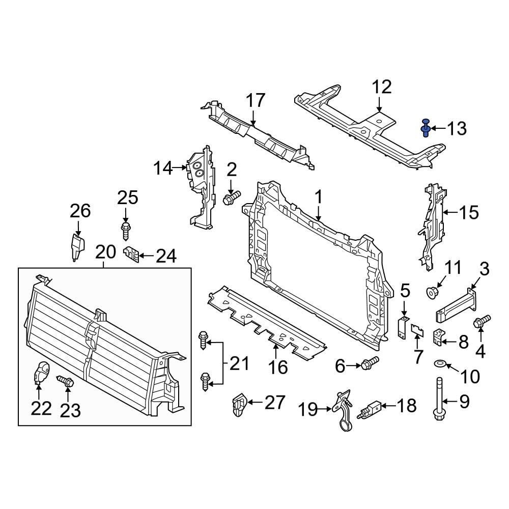 Audi OE WHT004750 - Radiator Support Access Cover Rivet