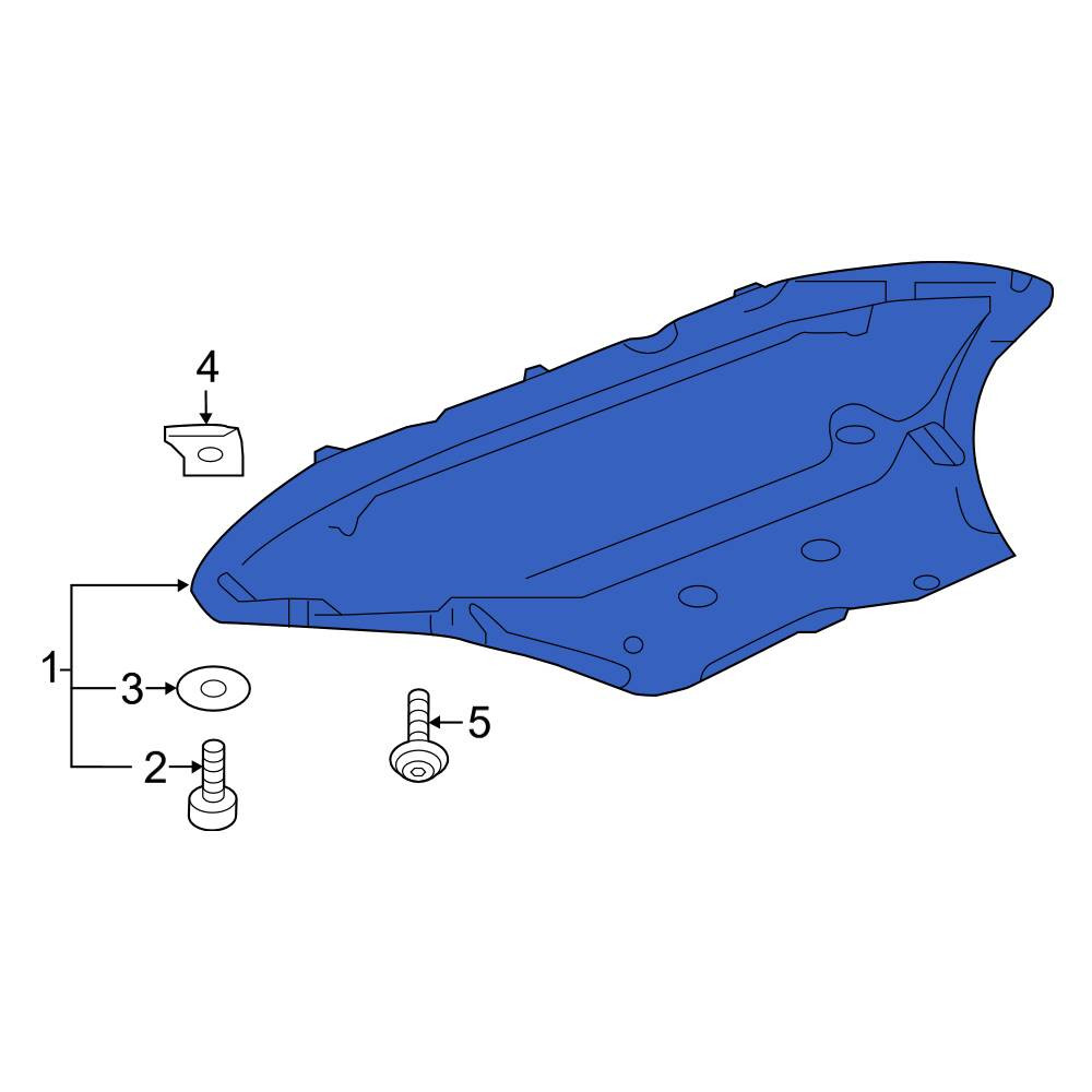 Audi OE 4M0825235BA - Front Radiator Support Splash Shield