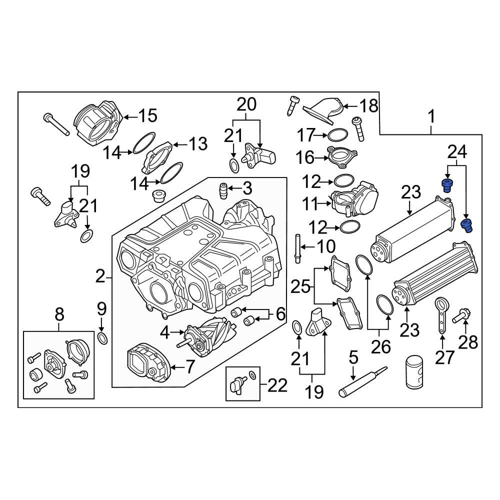 Audi OE 06E127535B - Intercooler Drain Plug