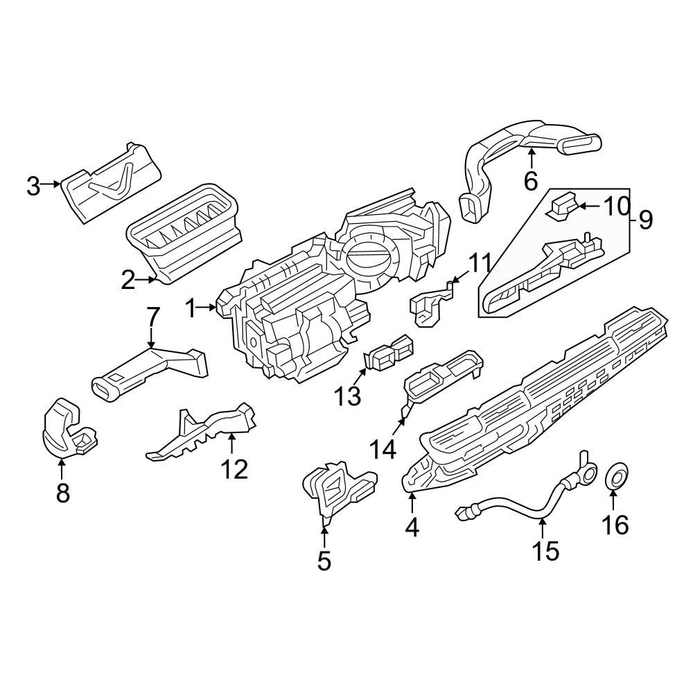 Audi OE 4M0820511A - Front HVAC Air Inlet Door Actuator