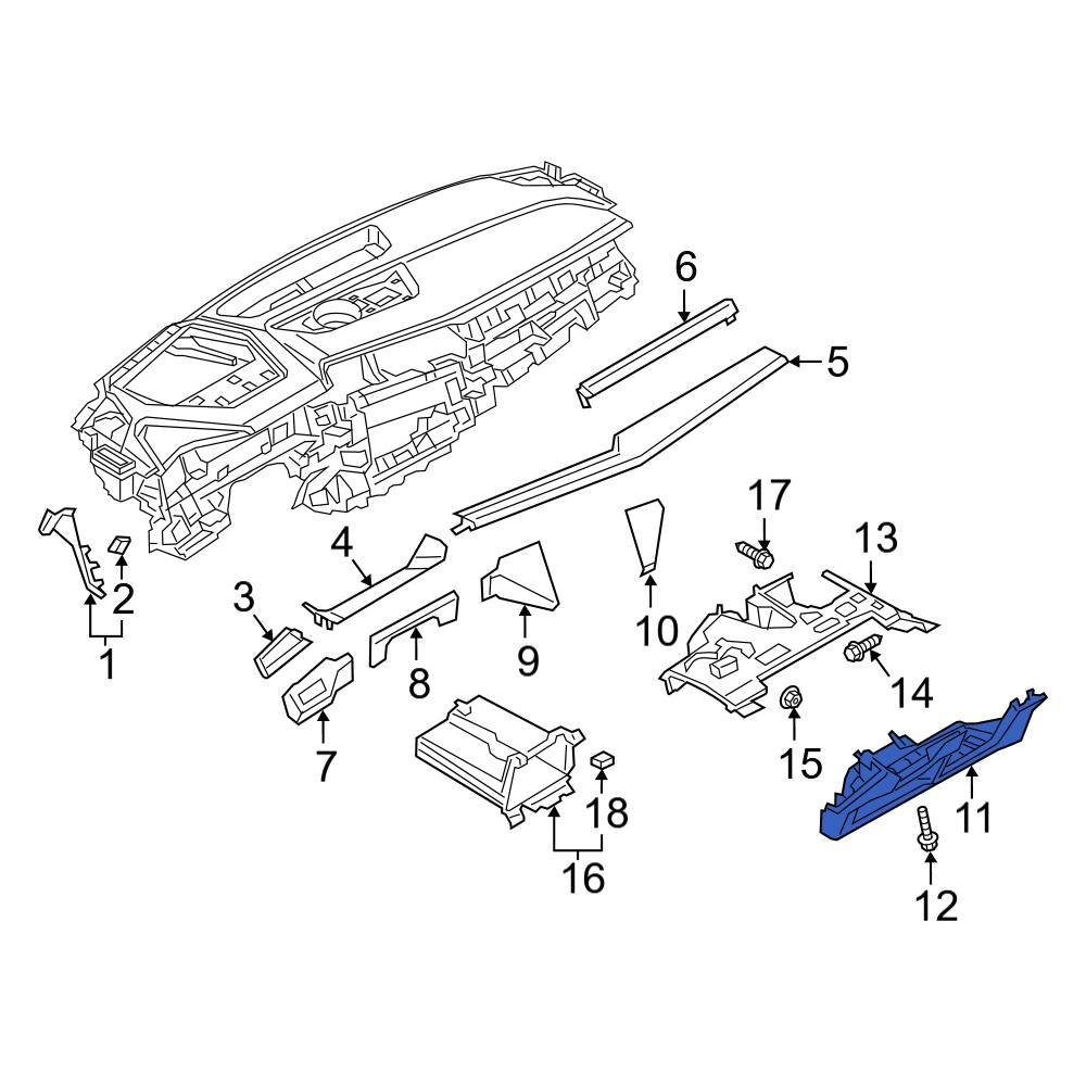 Audi OE 4KL880301A1KF - Instrument Panel Knee Bolster